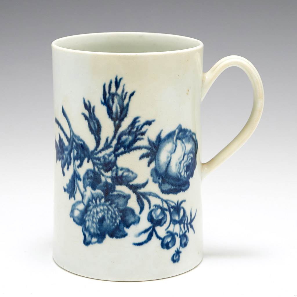 Worcester Porcelain Mug Natural Sprays Group c.1780