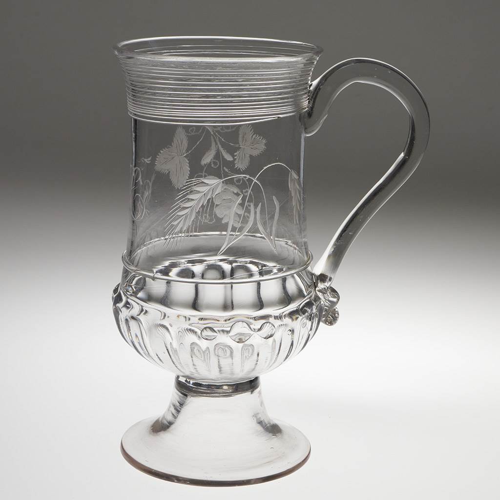 Antique Glass Tankard with Rare Domed Foot c1780