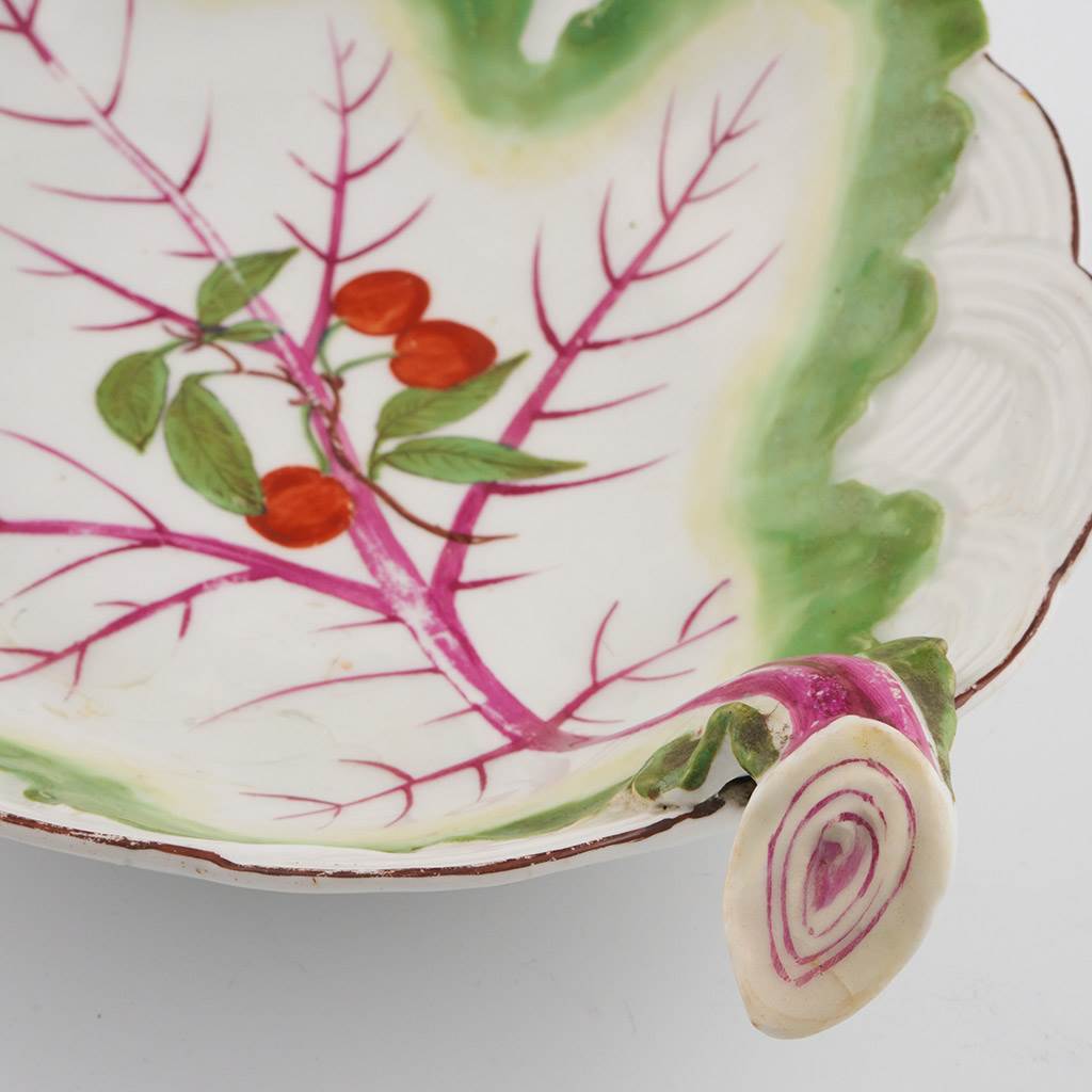 Chelsea Porcelain Fruit Dish with Moulding c1760