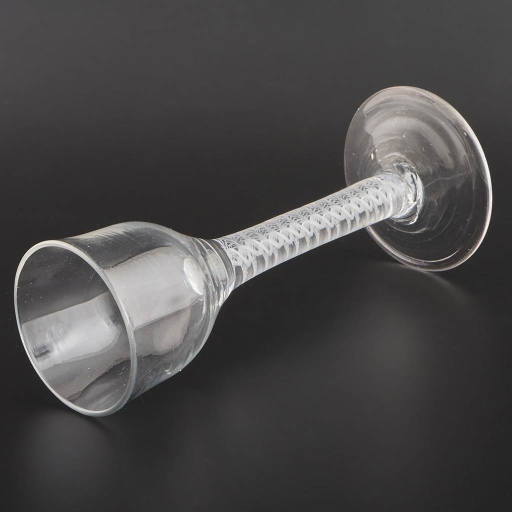Opaque Twist Stem Georgian Wine Glass c1760