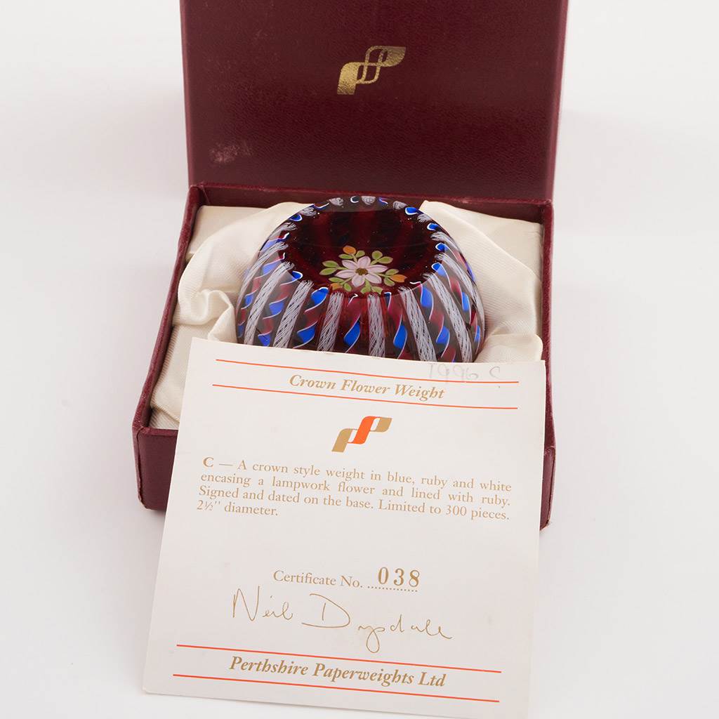 Perthshire Crown Paperweight 1996