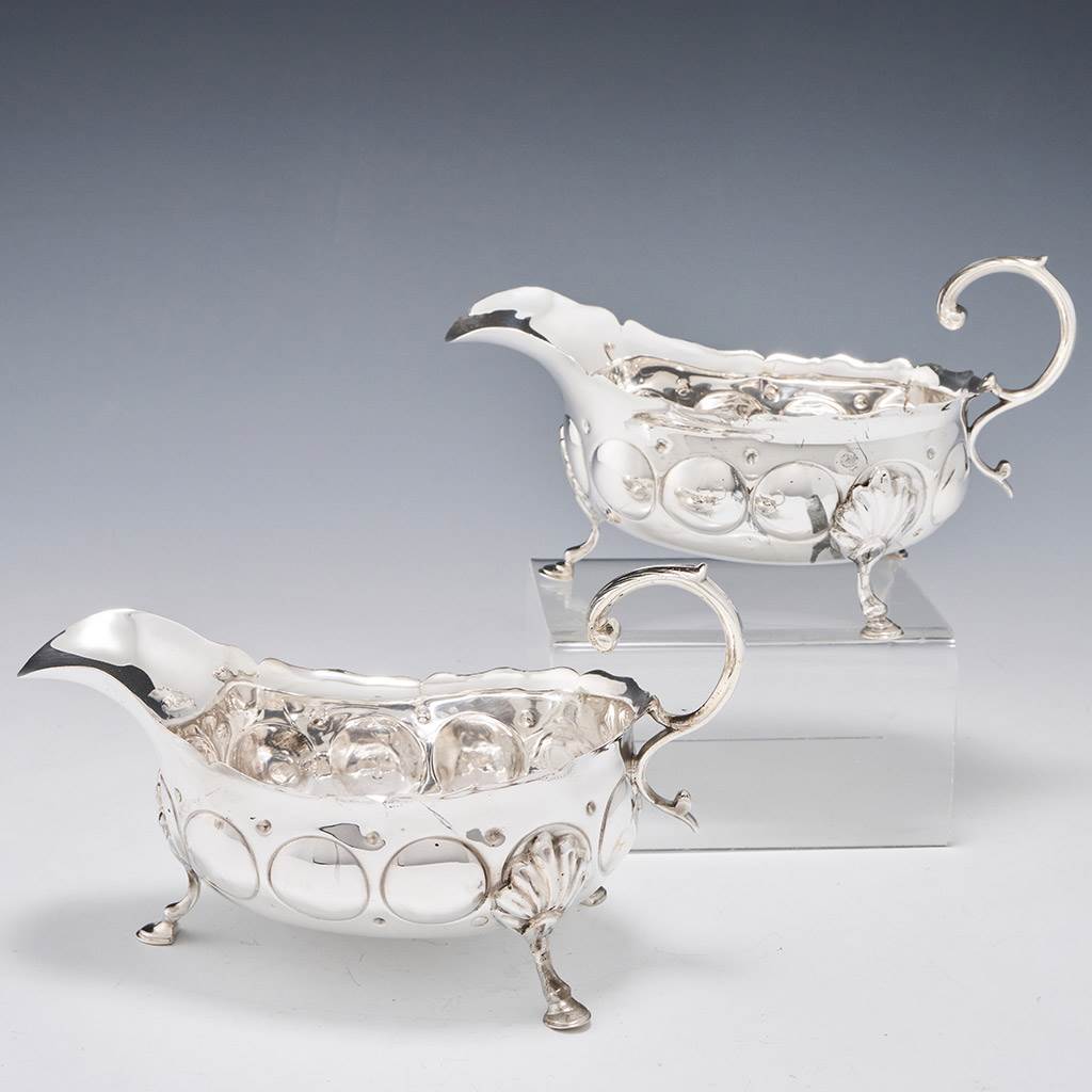 Pair Sterling Silver Sauce Boats Chester 1900