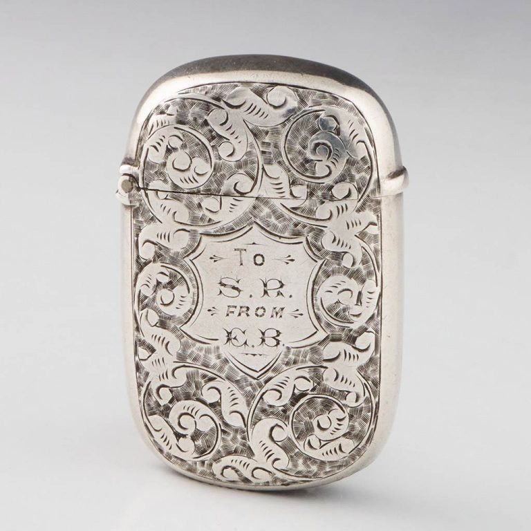 Sterling Silver Vesta Case Birmingham 1886