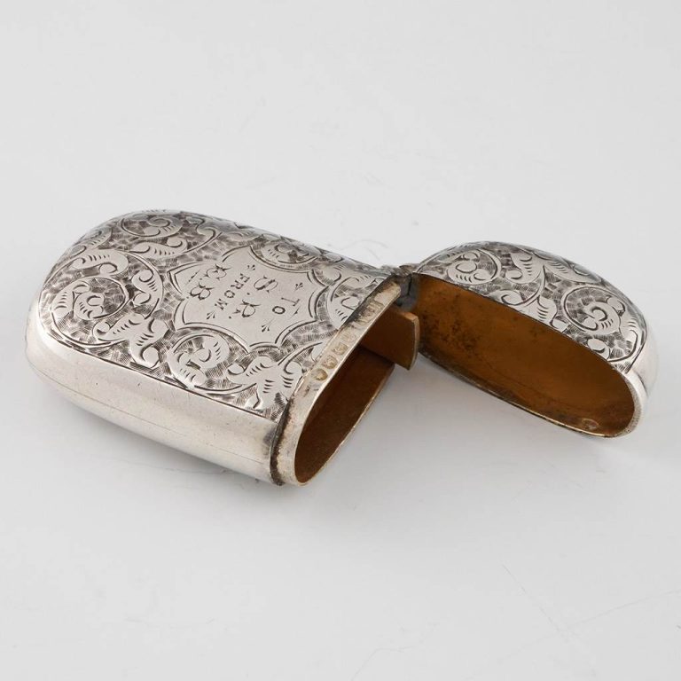 Sterling Silver Vesta Case Birmingham 1886