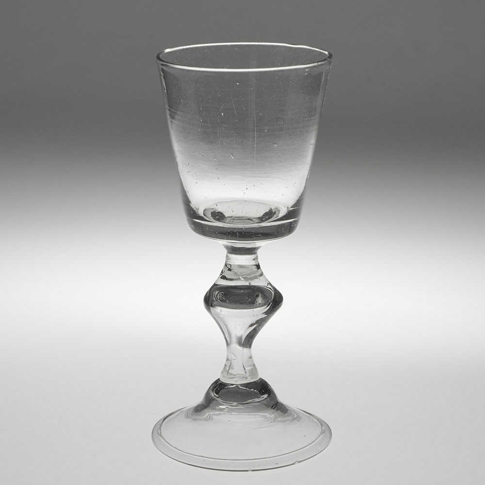 A Saxon Wine Glass with Bucket Bowl c1770
