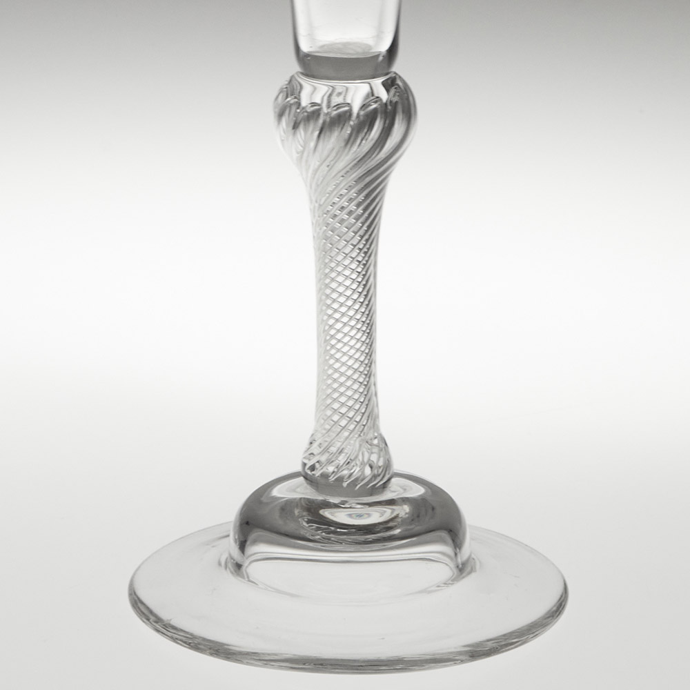 Edwardian or Victorian Champagne Flute Air Twist Stem c1900