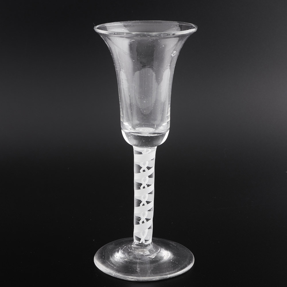 Opaque Twist Wine Glass Dutch 19th Century
