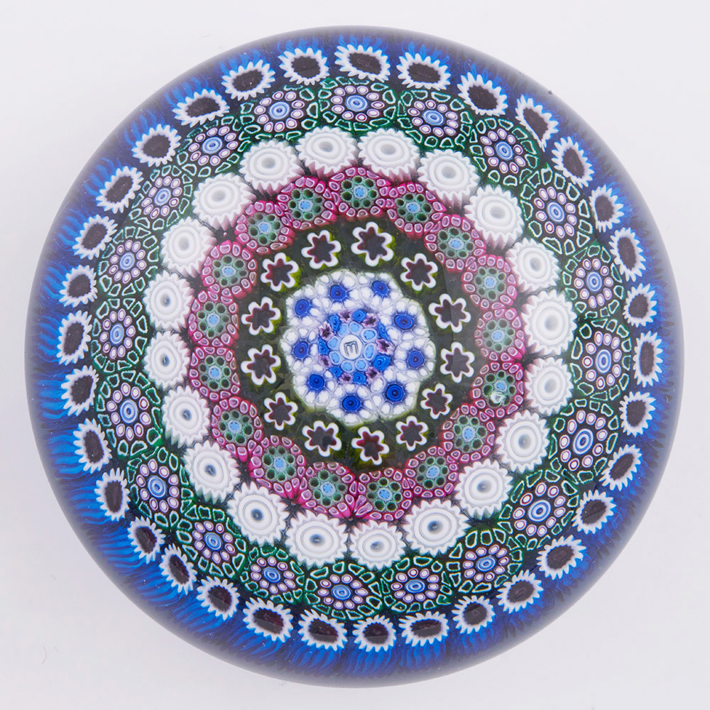 Drew Ebelhare Concentric Millefiori Paperweight c2000