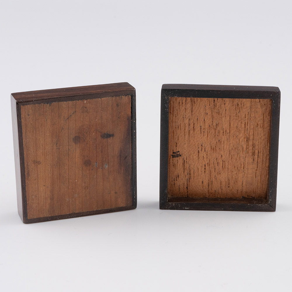 Tunbridge Ware Stamp Box with Young Head c1850