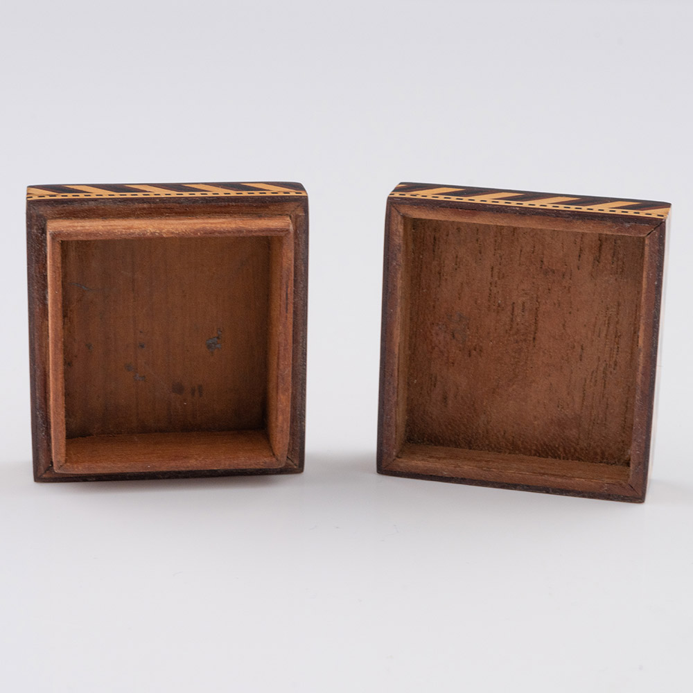 Tunbridge Ware Stamp Box with Young Head c1850