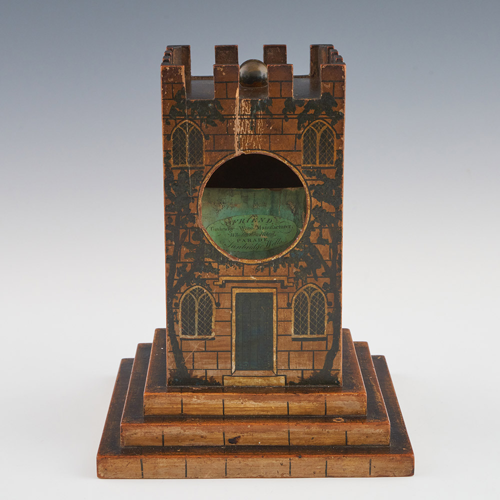 Very Rare Tunbridge Ware Fob Watch Stand by James Friend c1825