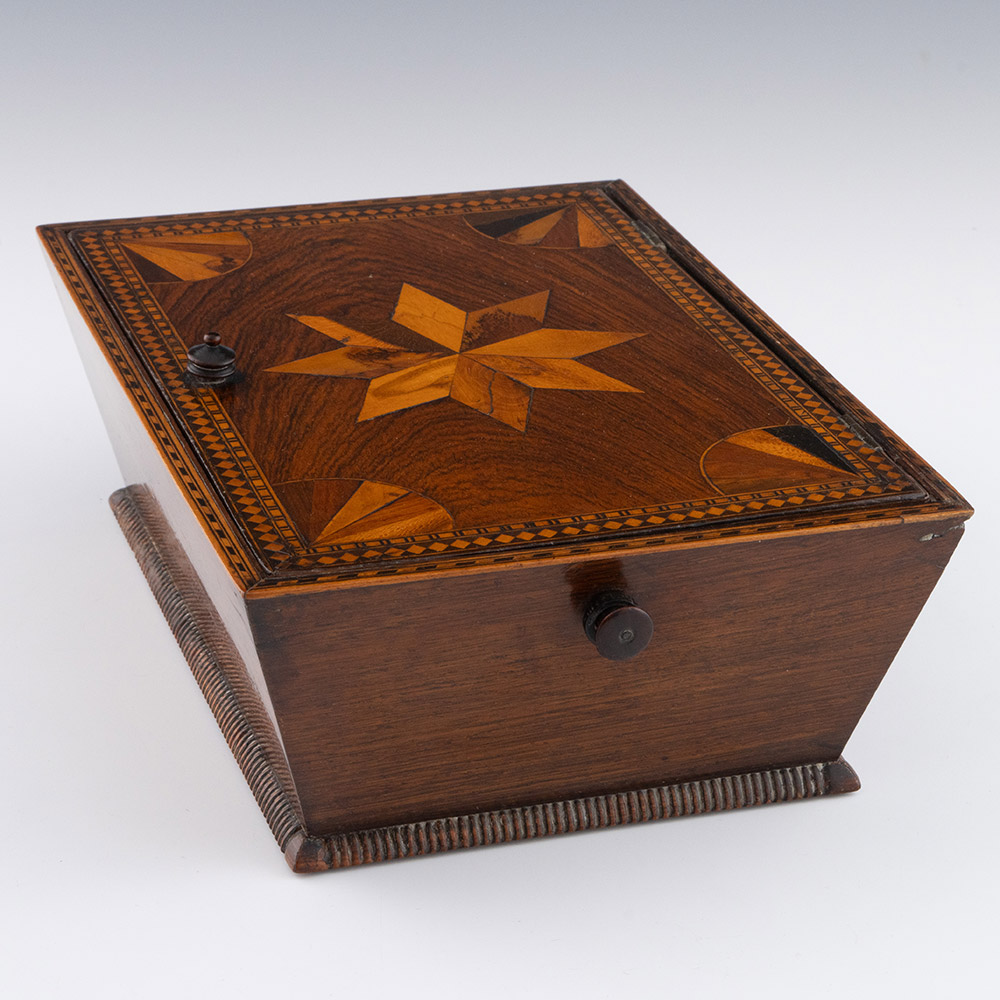 Regency Tunbridge Ware Sewing Box c1820