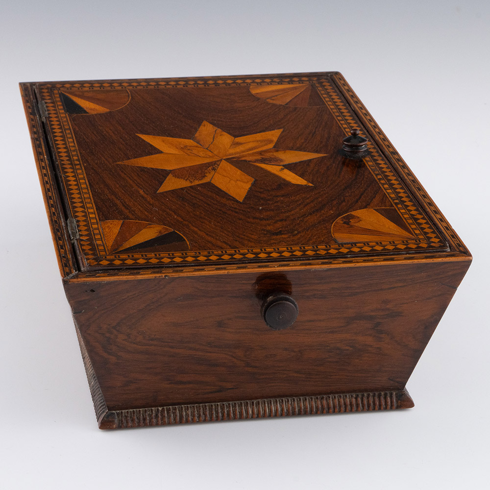 Regency Tunbridge Ware Sewing Box c1820