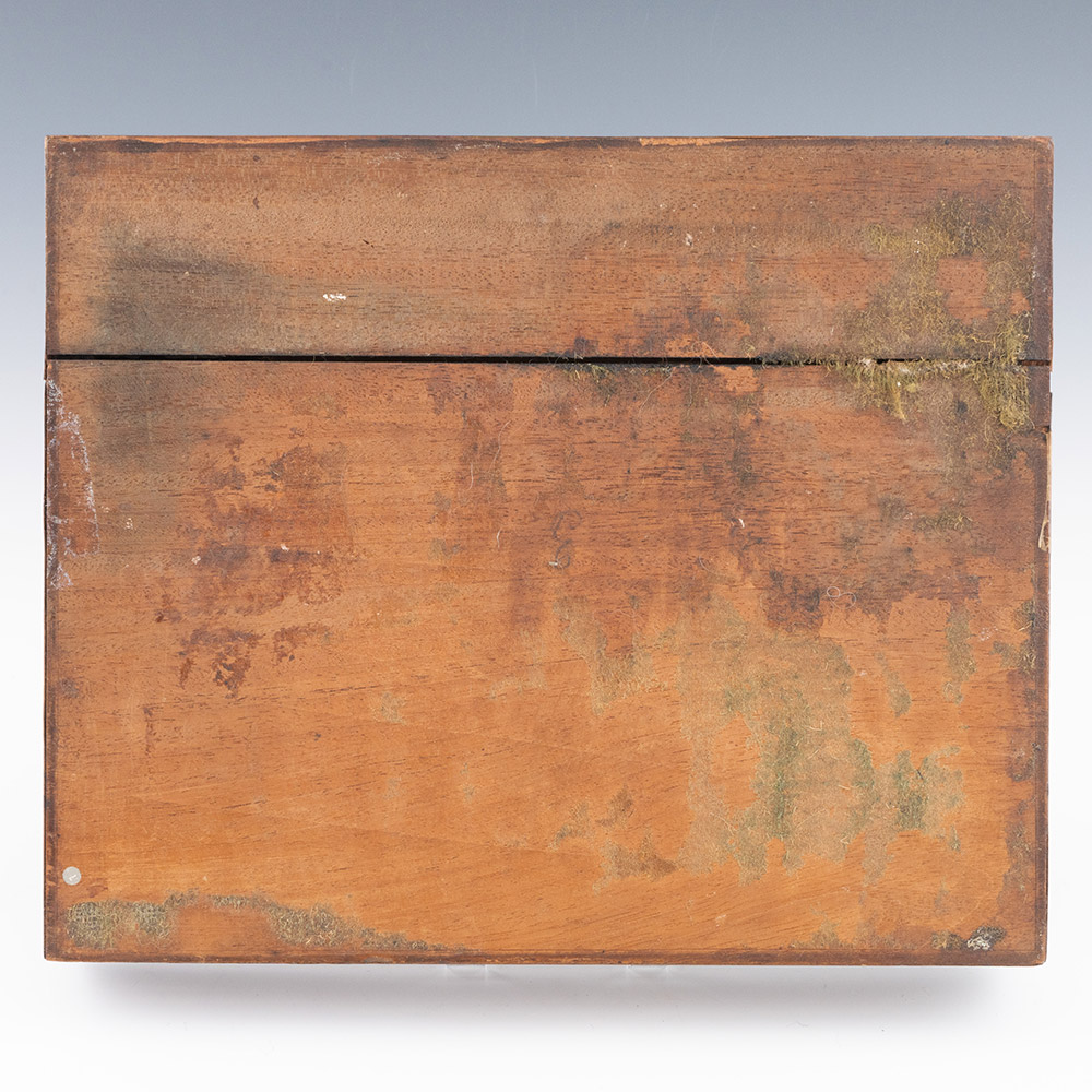 Tunbridge Ware Writing Slope Depicting Glena Cottage c1870