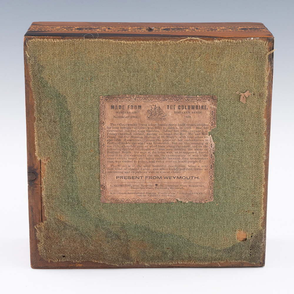 Tunbridge Ware Handkerchief Box James Medhurst c1855