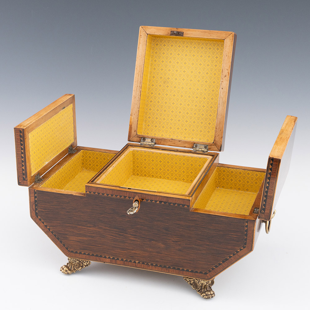 Fine Regency Jewellery Box of Boat Form c1805