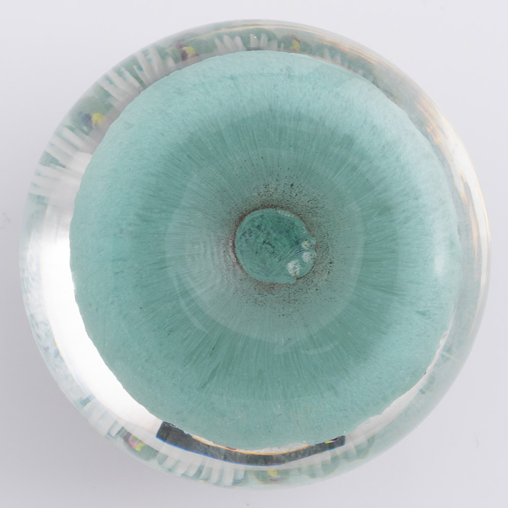 Vasart Paperweight Eleven Polychrome Radial Spoke Millefiori c1960