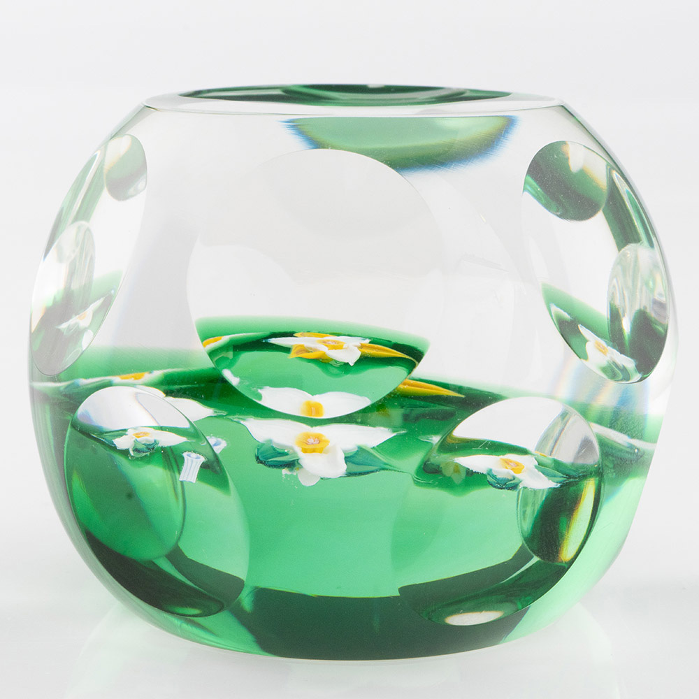 Caithness Paperweight Emerald Dancers Rosette Fleming 1997