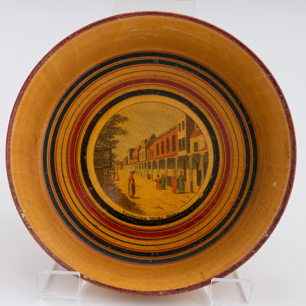 Tunbridge Ware Gaming Tray Depicting the Walks c1820