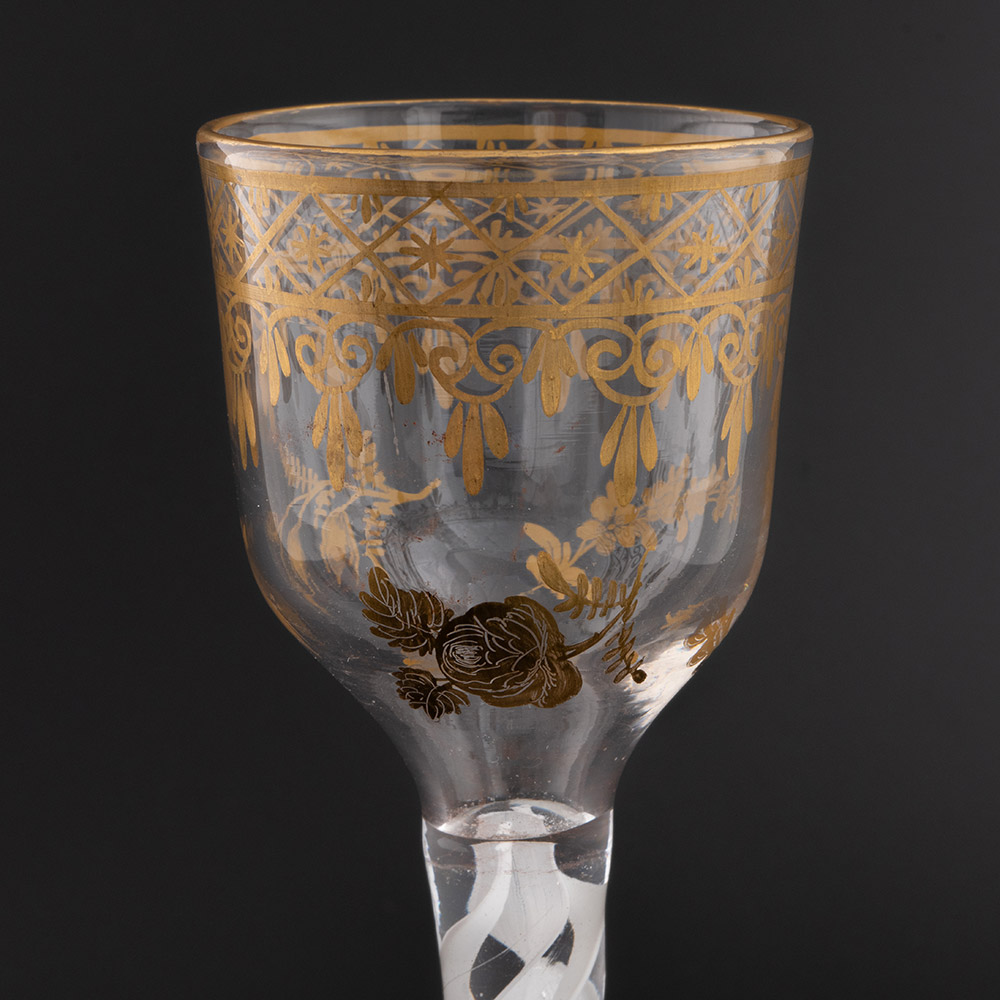 Rare James Giles Grubbe Type Gilded Wine Glass c1770 – 18th century ...