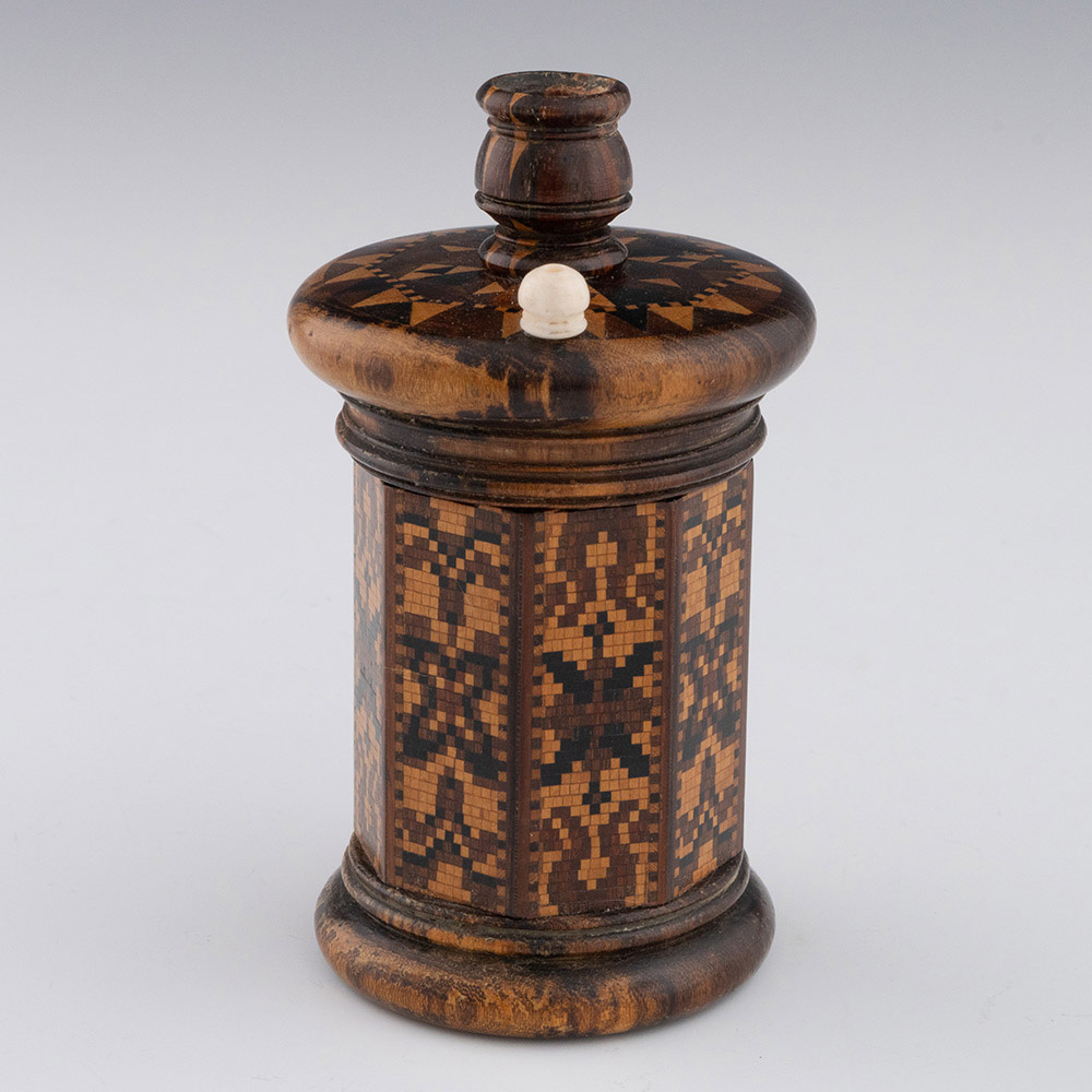 Tunbridge Ware Octagonal Panelled Go-to-Bed c1860