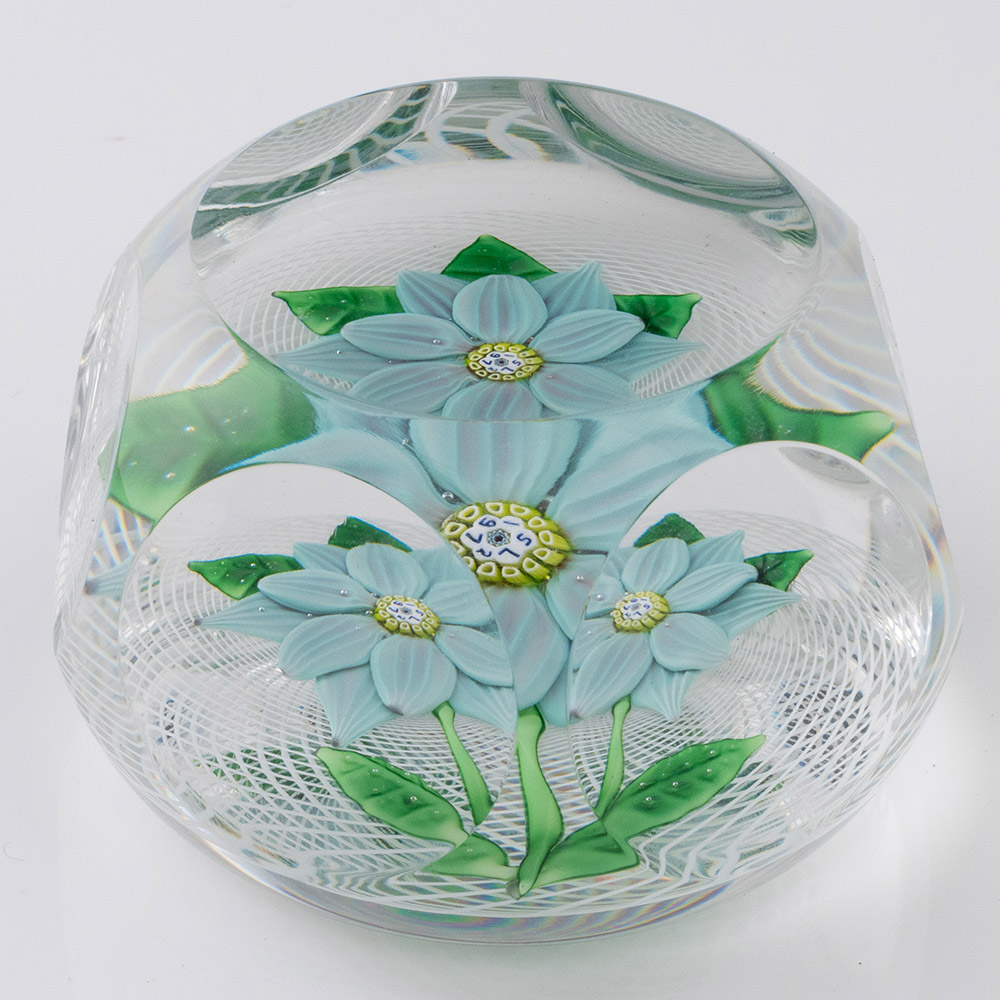 Saint Louis Paperweight Lampwork Flower Millefiori Spiral 1972