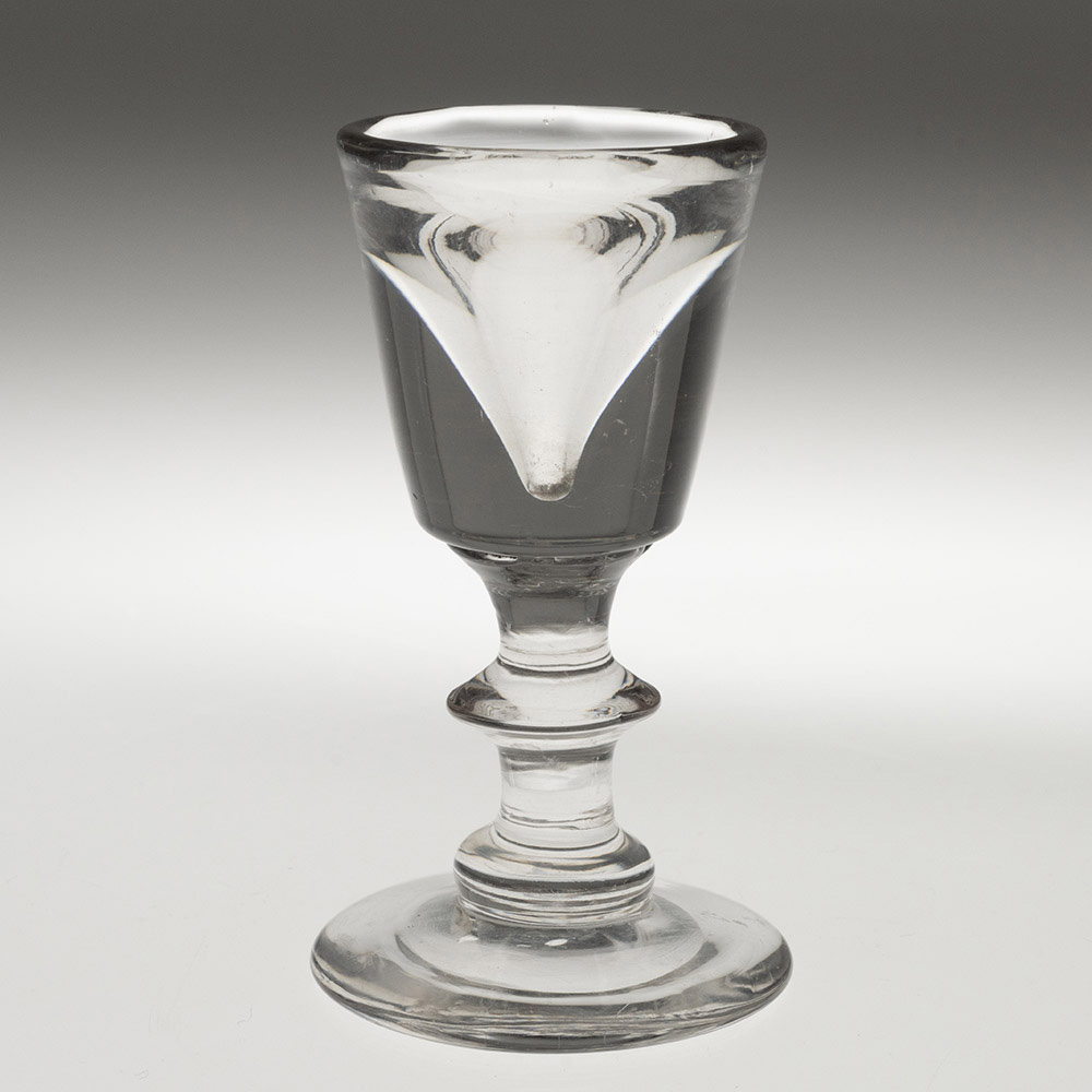 Victorian Dram Glass with Deceptive Bowl c1840