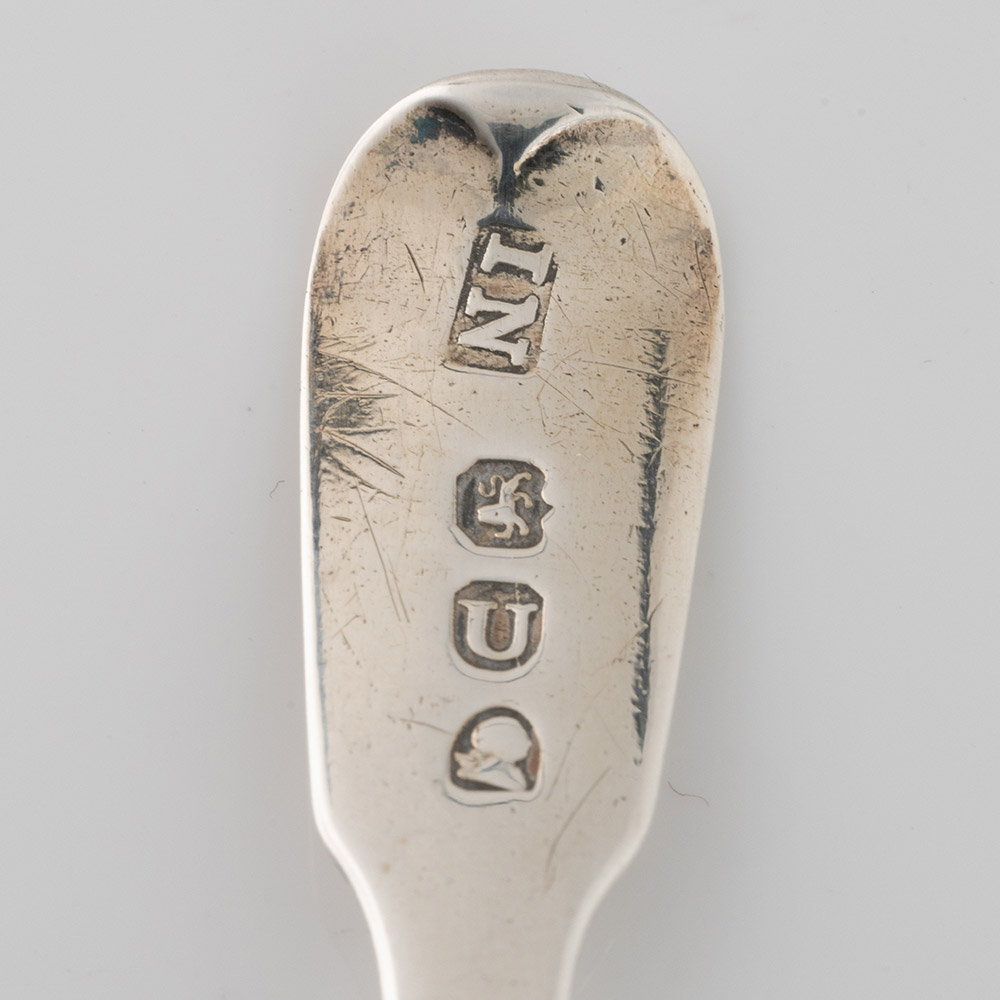 Sterling Silver Caddy Spoon with Scalloped Bowl London 1815