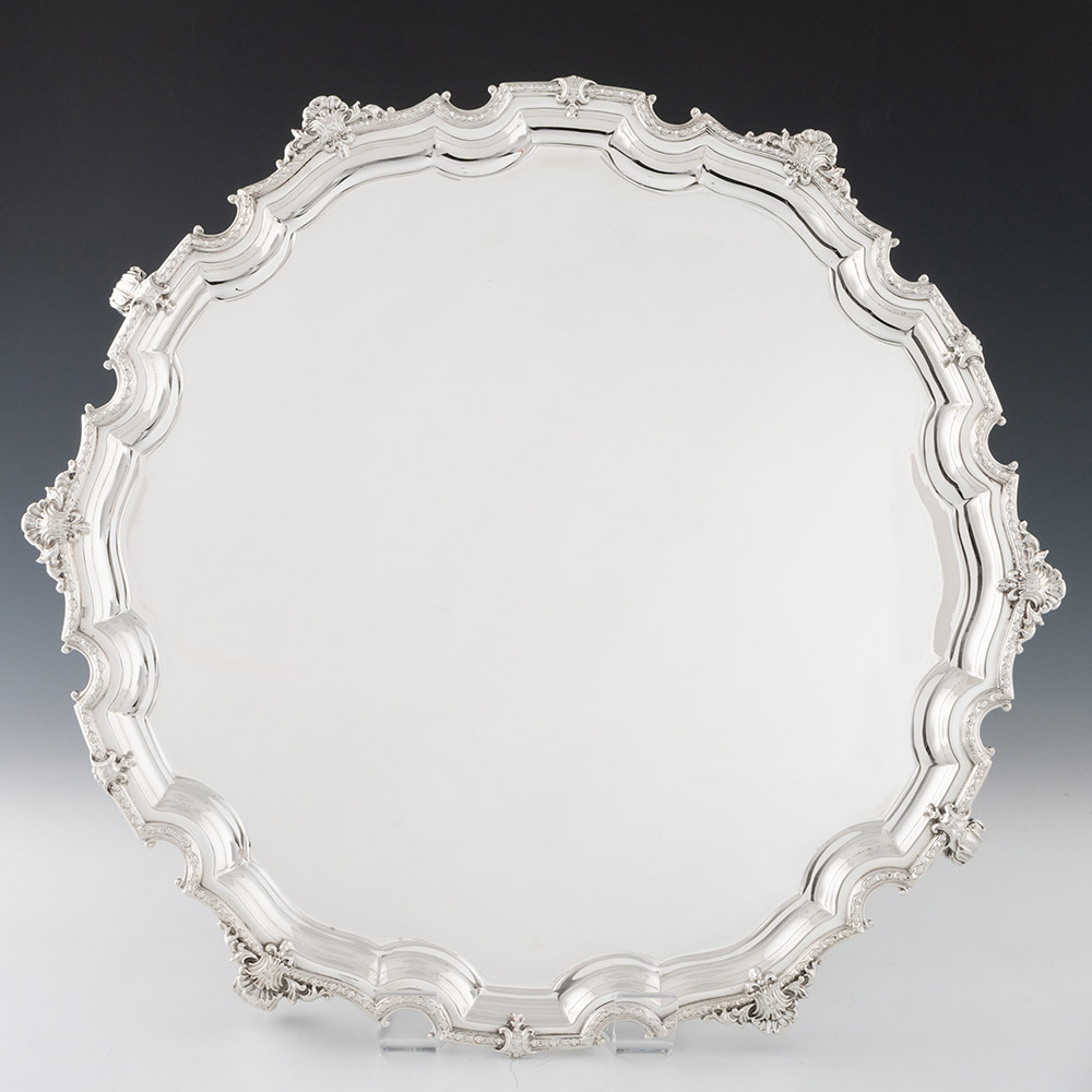 Large Sterling Silver Salver Birmingham 1941