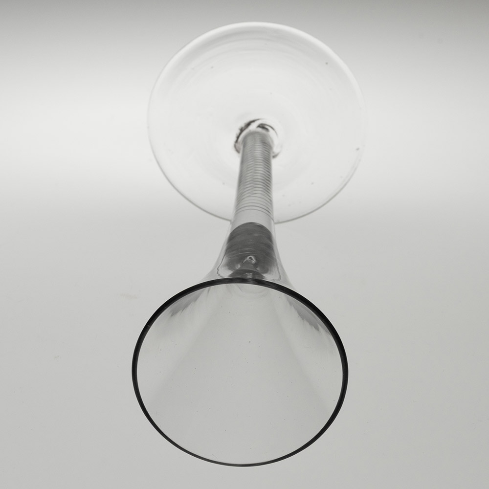 Georgian Glass Flute With Air Twist Stem c1750