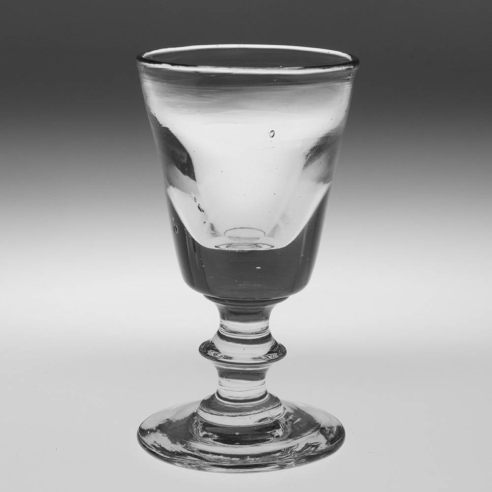 Victorian Dram Glass with Deceptive Bowl c1880