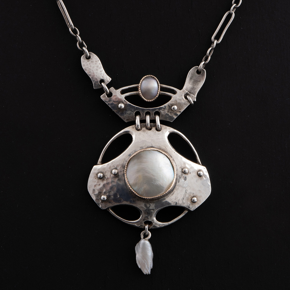Murrle Bennett Silver and Mother-of-Pearl Necklace c1905