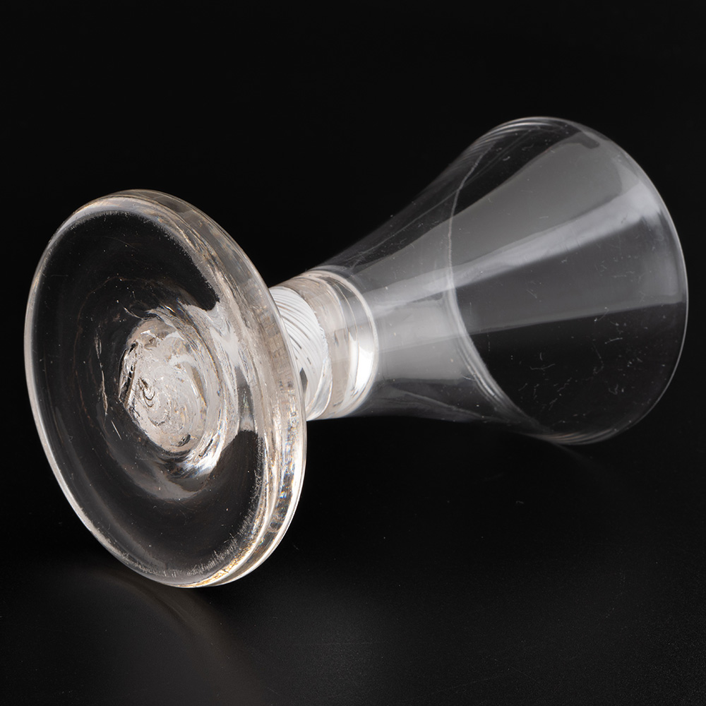 Georgian Style Firing Glass with Opaque Twist Stem c1920