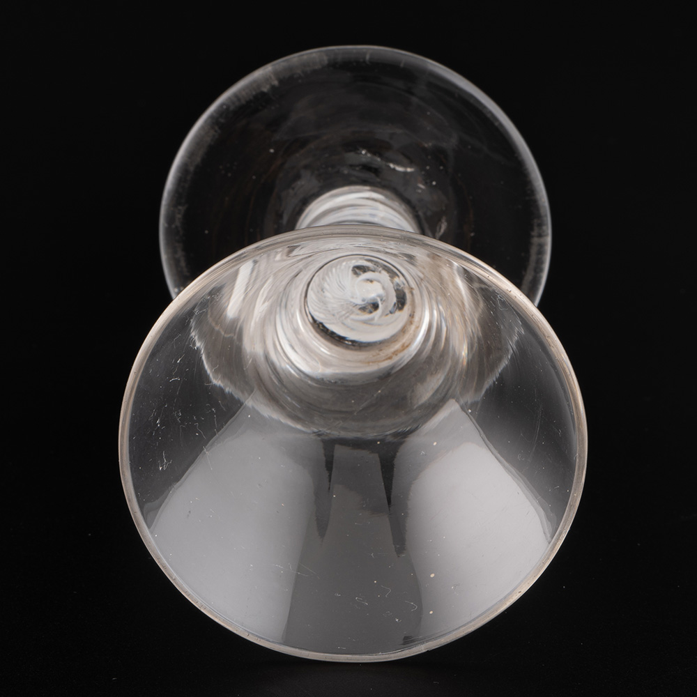 Georgian Style Firing Glass with Opaque Twist Stem c1920