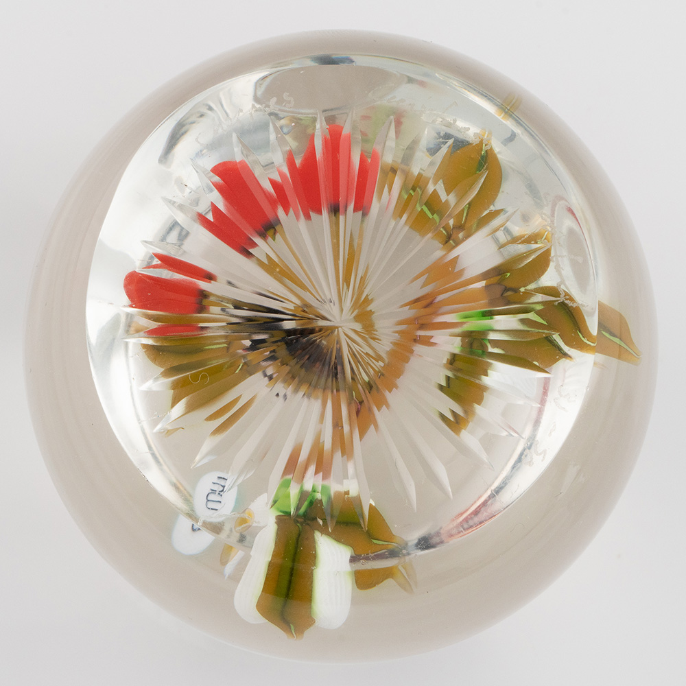 William Manson Paperweight Bees Flowers and Berries 1993