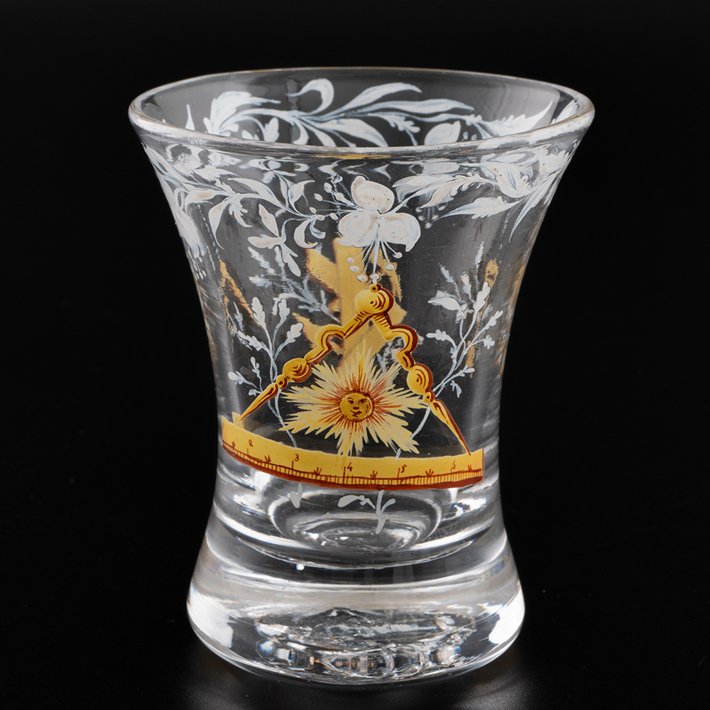 Beilby Enamelled Masonic Tumbler c1768
