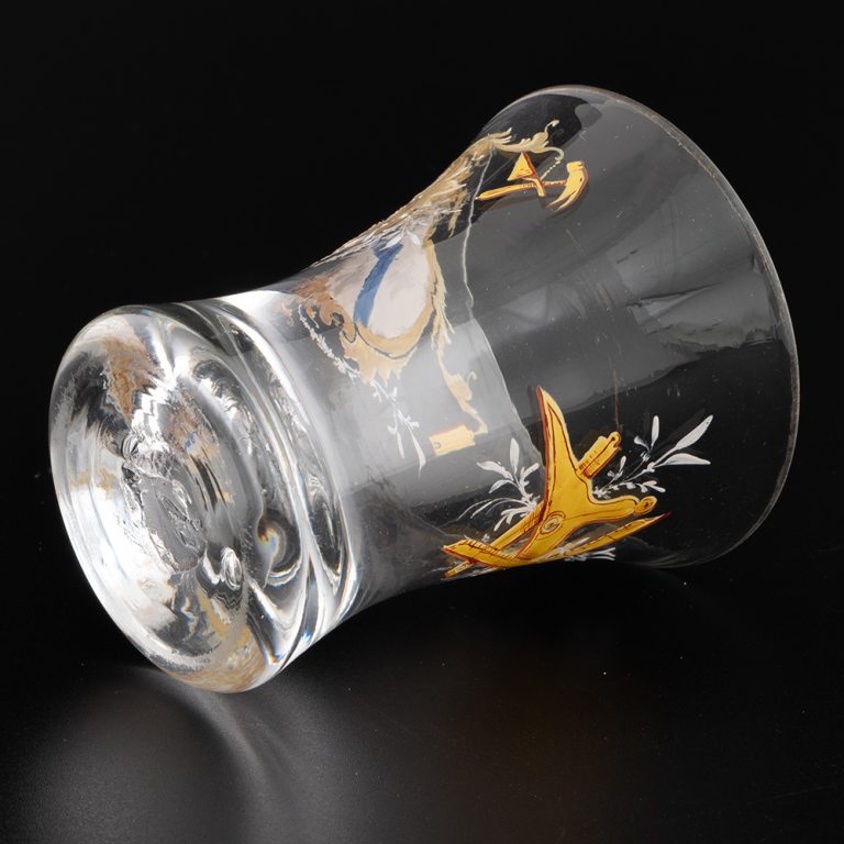 Beilby Enamelled Masonic Firing Tumbler c1765