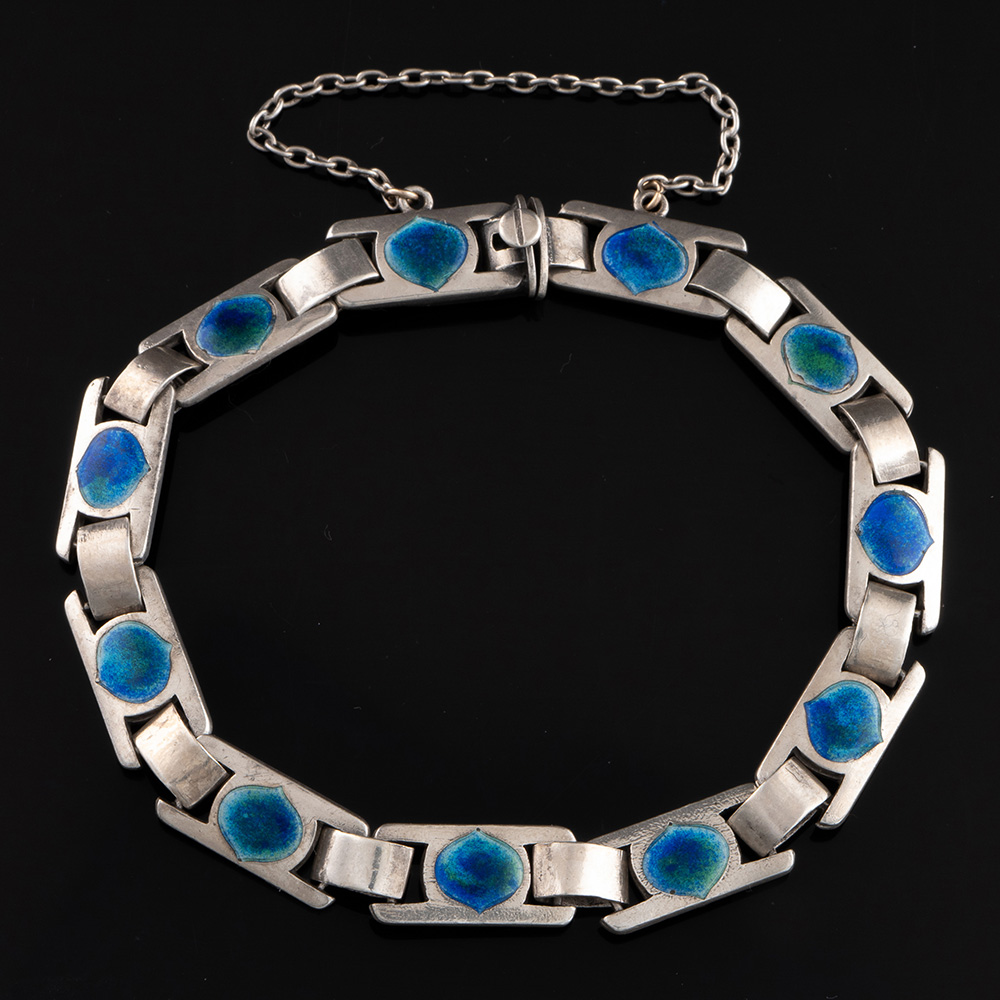 Murrle Bennett Silver and Enamel Bracelet c1910