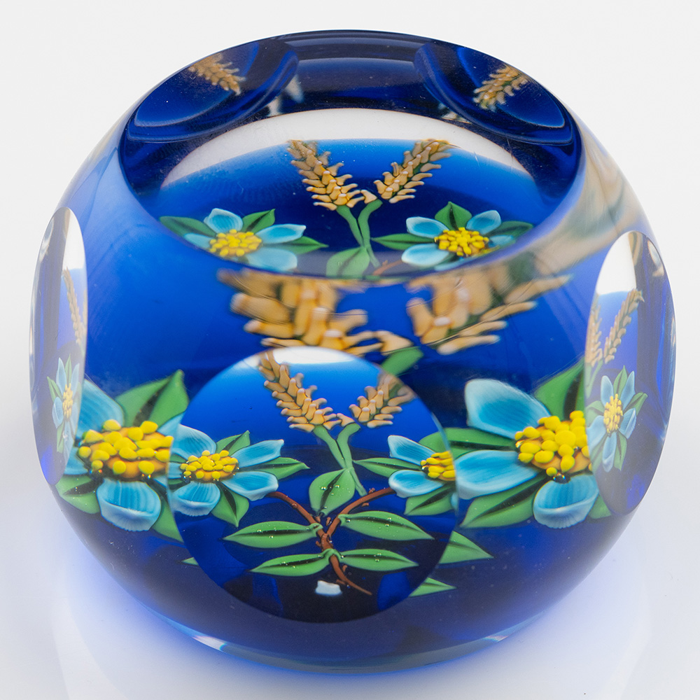 William Manson Paperweight Lampwork Flower 1999
