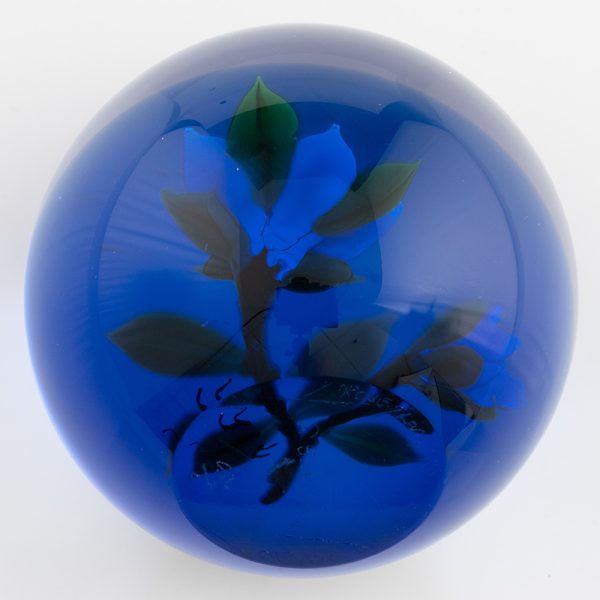 William Manson Caithness Paperweight Rose And Ladybird 1988