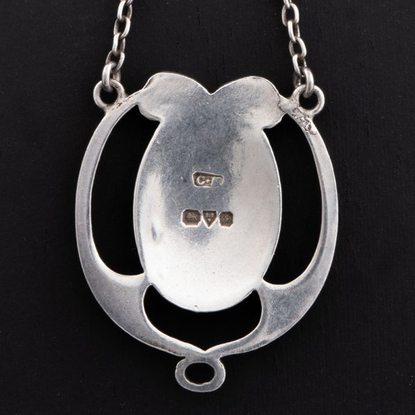 Charles Horner Silver and Enamel Pendant Necklace 1909