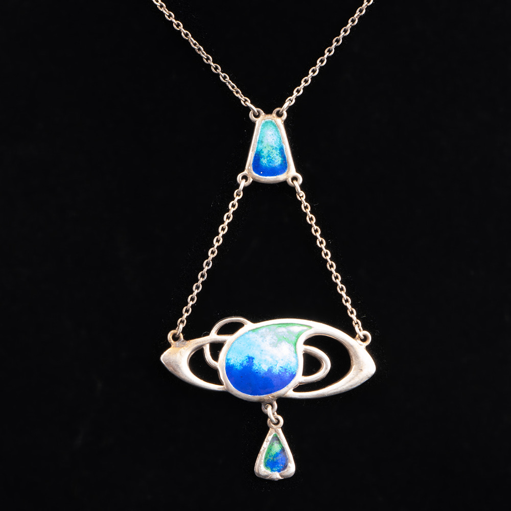 Charles Horner Silver and Enamel Pendant Necklace 1911