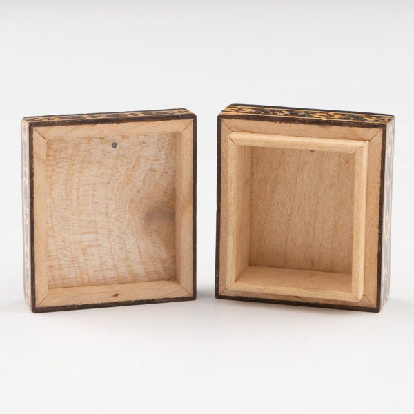 Edwardian Tunbridge Ware Stamp Box c1905