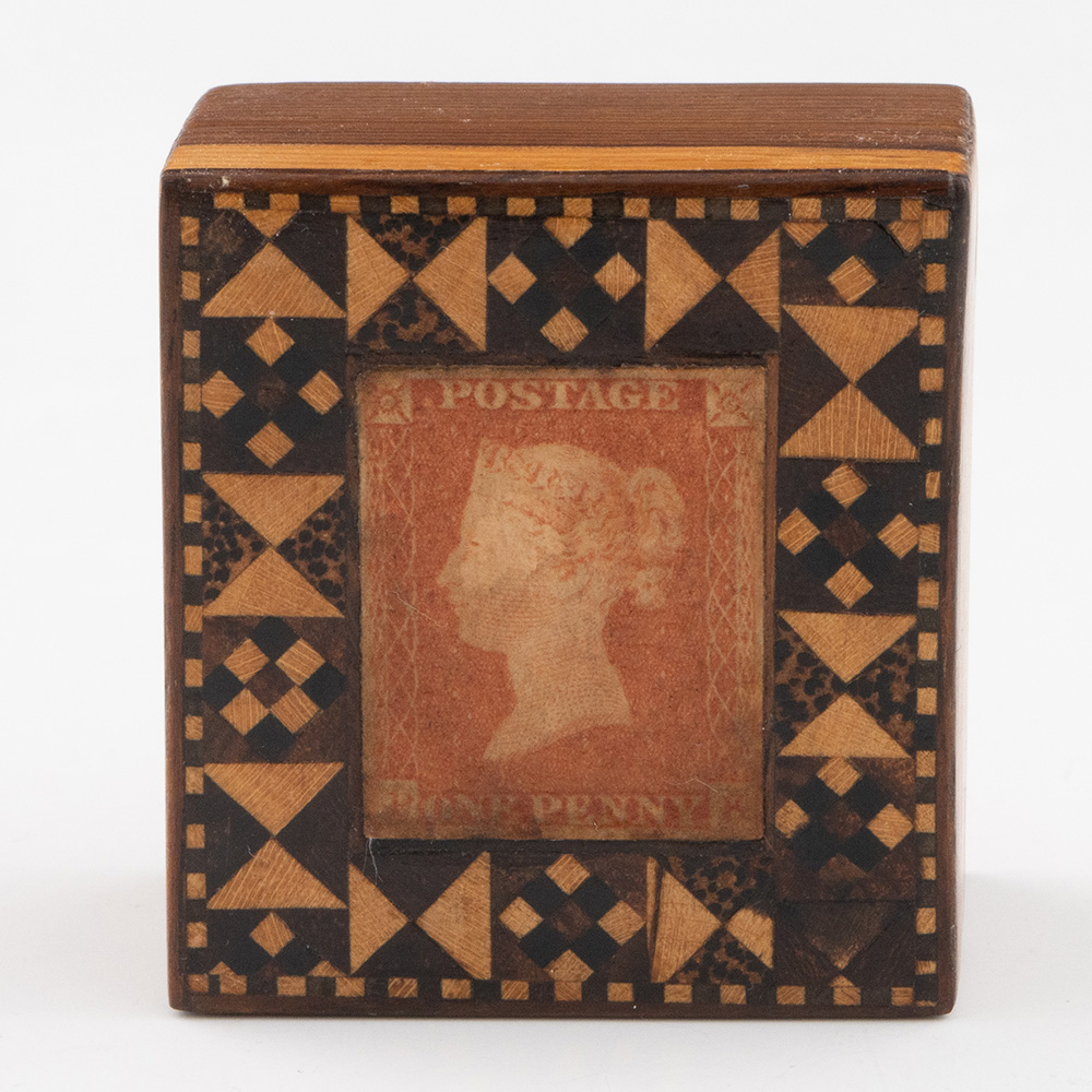 Victorian Tunbridge Ware Stamp Box c1865