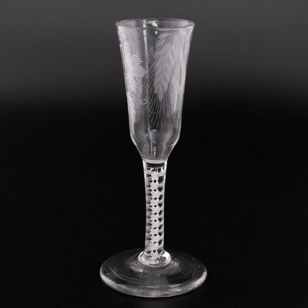 Georgian Ale Glass with Opaque Twist Stem c1760
